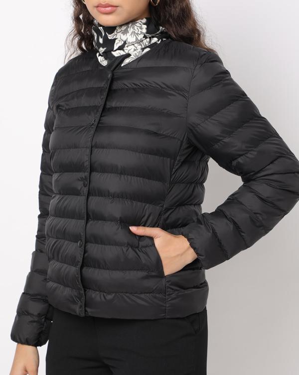 Faux Down Feather Puffer Jacket - JioMart