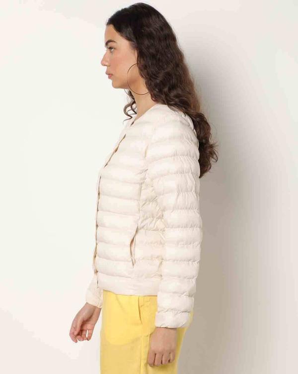 Faux Down Feather Puffer Jacket - JioMart
