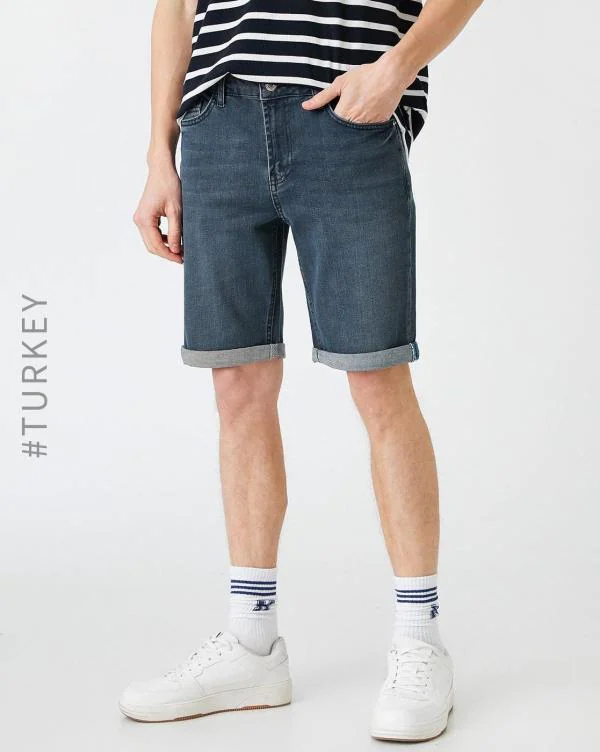 Slim Fit Denim Shorts - JioMart