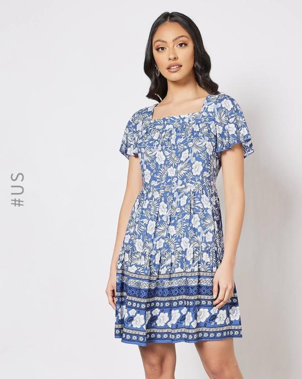 Printed A-line Dress - JioMart