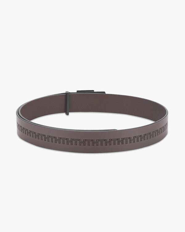 Logo Embossed Belt with Pintuck Closure - JioMart