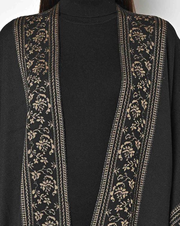 Open-Front Shrug with Contrast Border - JioMart