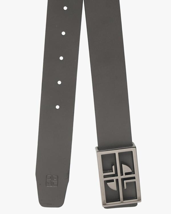 Leather Belt with Push-Pin Buckle - JioMart