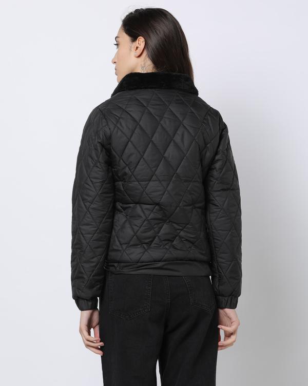 Zip-Front Quilted Jacket - JioMart
