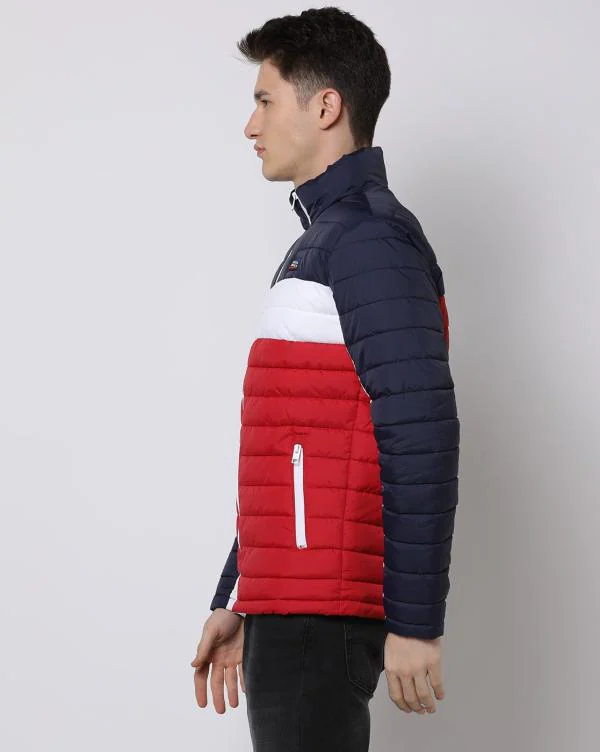 Colourblock Zip-Front Puffer Jacket - JioMart