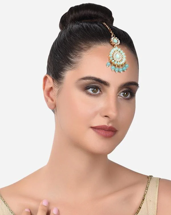 Set of 3 Stone-Studded Traditional Mangtikas- ZPFK14531 - JioMart