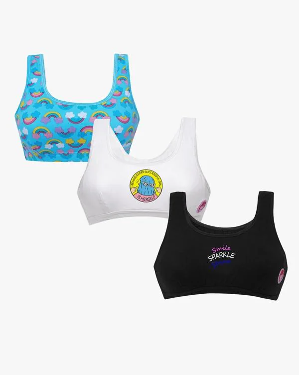 Pack of 3 Achiever Beginner's Sports Bra - JioMart