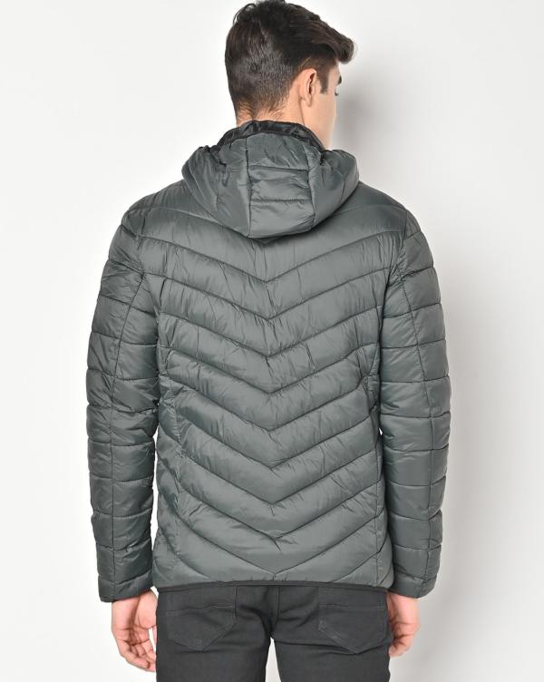 Slim Fit Puffer Hooded Jacket - JioMart