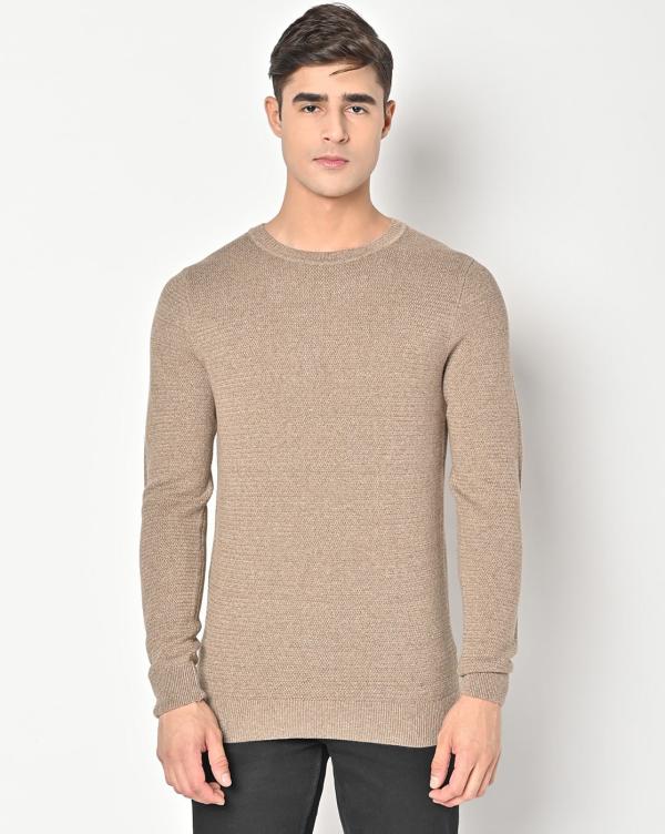 Knitted Crew-Neck Pullover - JioMart