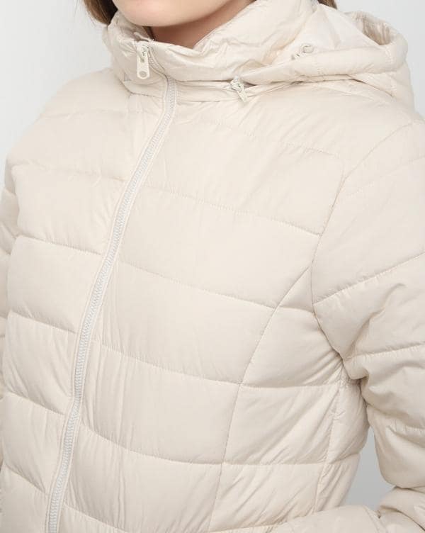 Slim Fit Puffer Jacket with Detachable Hood - JioMart