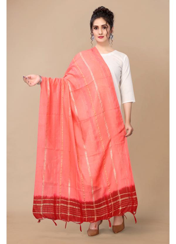 Peora's Closet Girl Cotton Silk Blend Tie And Die Dupatta - JioMart