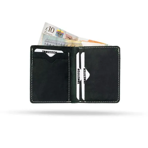 Tanstitch Green Leather Bifold Vertical Wallet For Men - JioMart