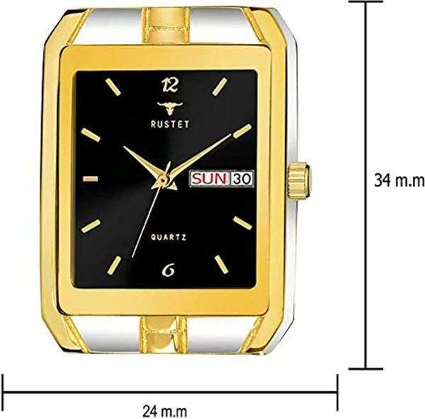 Rustet Analog Golden Watch For Men - Igpdualtone - JioMart