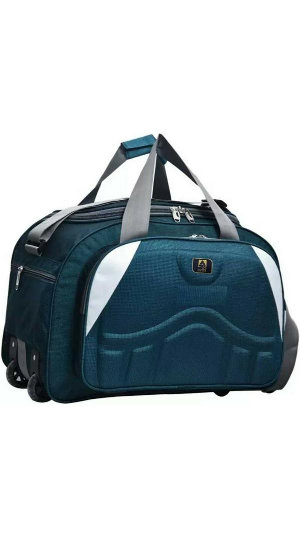 Avila Green Polyester Strolley Duffel Bag with Wheel 55L - JioMart