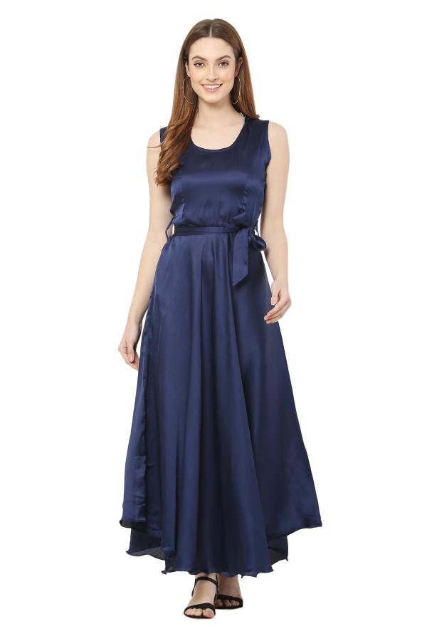 Women A-line Blue Dress - JioMart