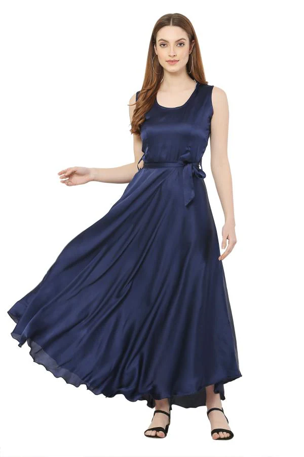 Women A-line Blue Dress - JioMart