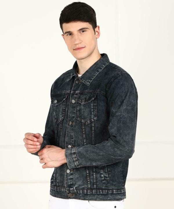 Montrez Men Black Washed Jacket - JioMart