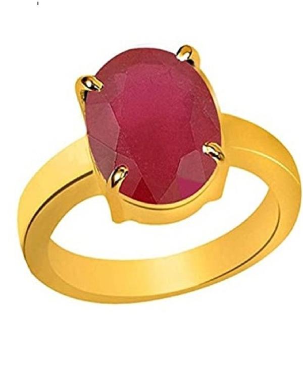 Natural Ruby Manik Stone Ring - JioMart