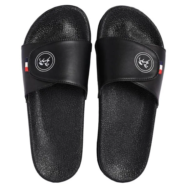 Simsan Printed Black Sliders for Men - JioMart