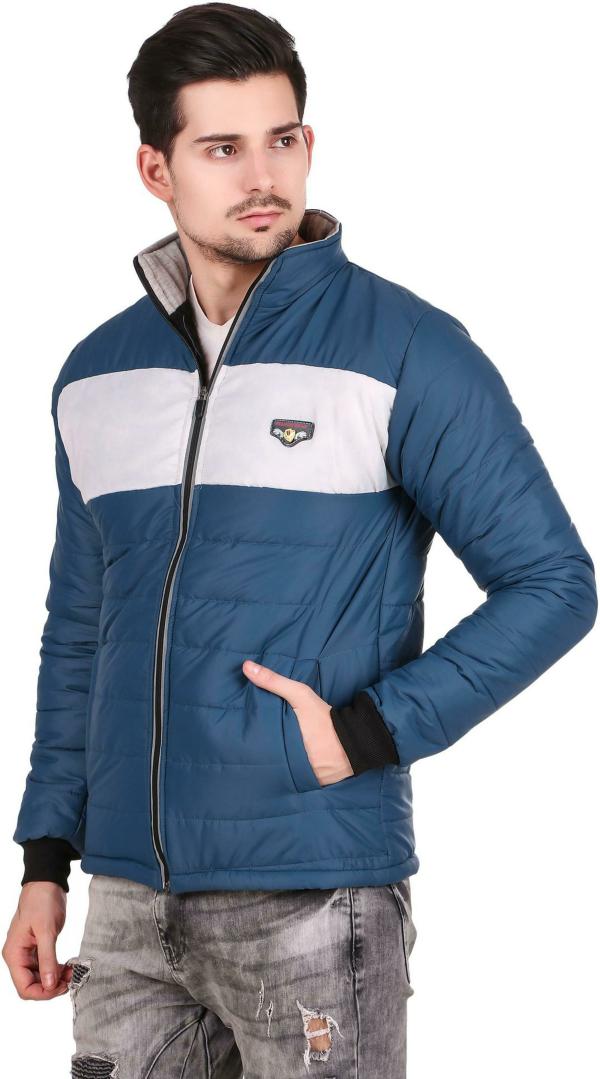 Christy World Men Blue Quilted Jacket - JioMart