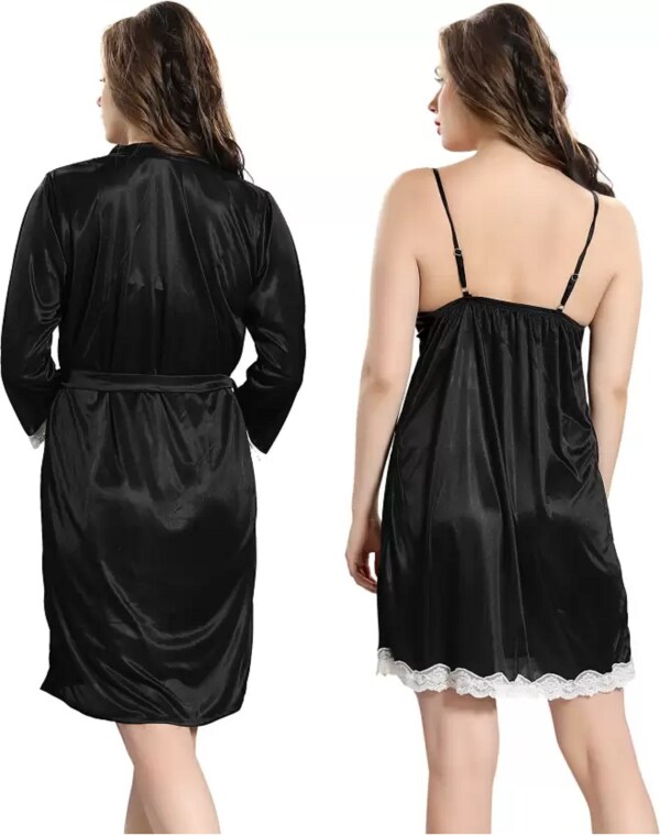 Thumka BLACK Nighty Set / Sleepwear / Dress sett| Sexy Nighty| Hot ...