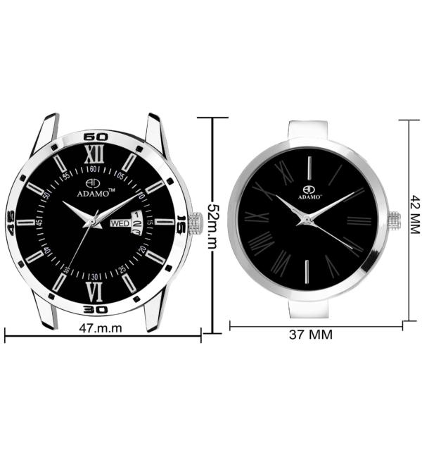 ADAMO Enchant Black Dial Men's & Women's Watch 812-2480SM02 - JioMart