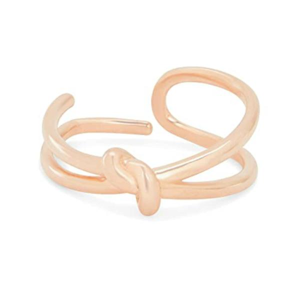 Giva Sterling Silver Adjustable Rose Gold Knot Ring - JioMart