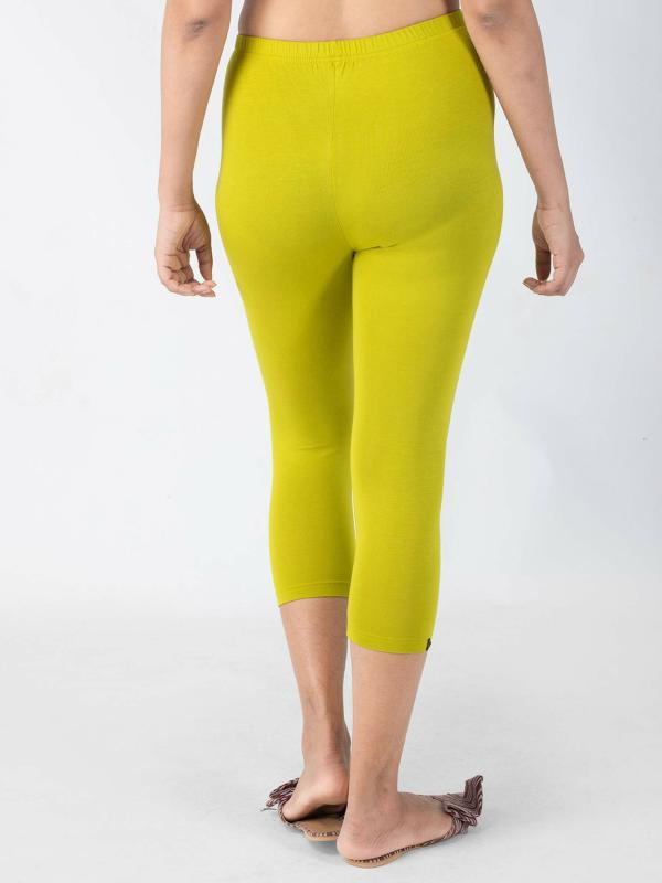Indian Flower Women Light Green Capri Leggings - JioMart
