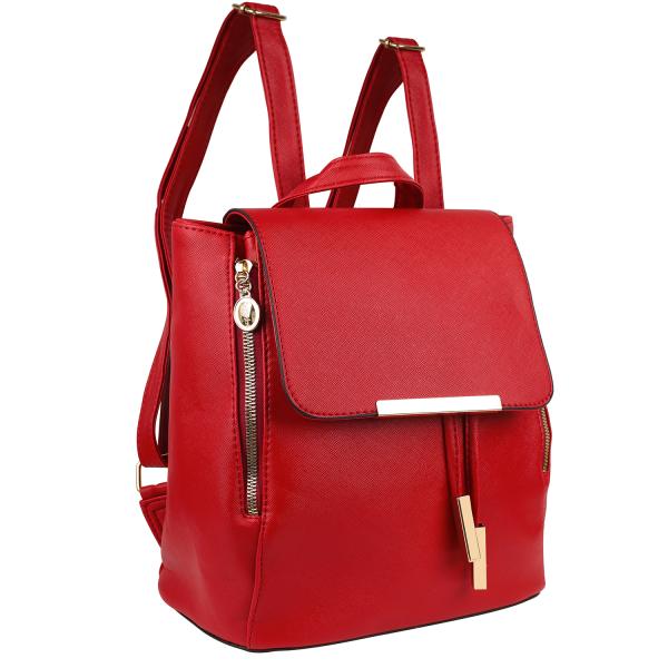 Regular Size Red Flap Back pack for College Girls - JioMart