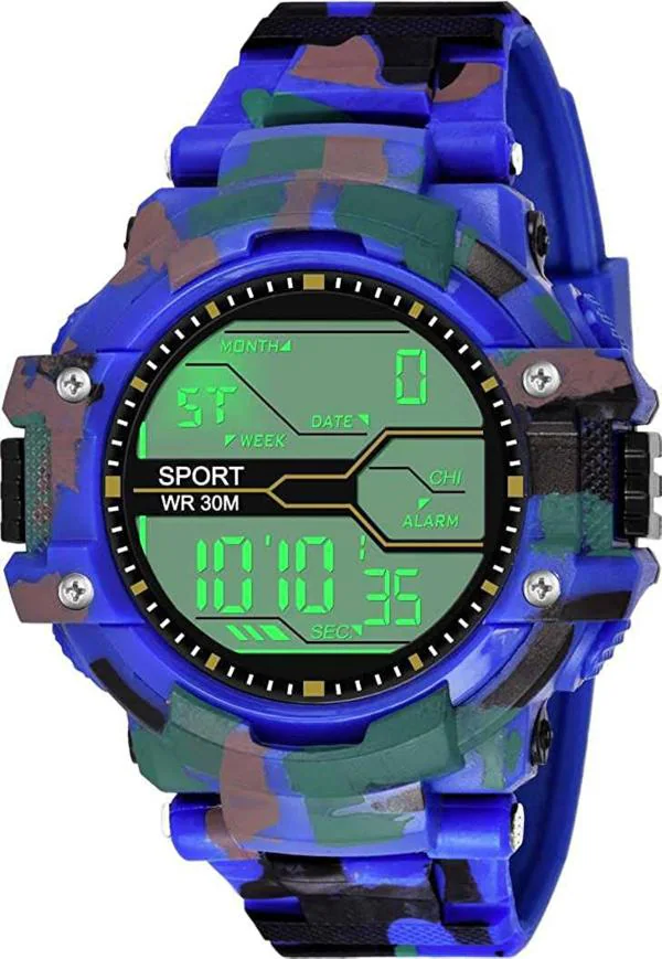 Selloria Digital Multicolor Dial Blue Strap Watch For Boys - JioMart