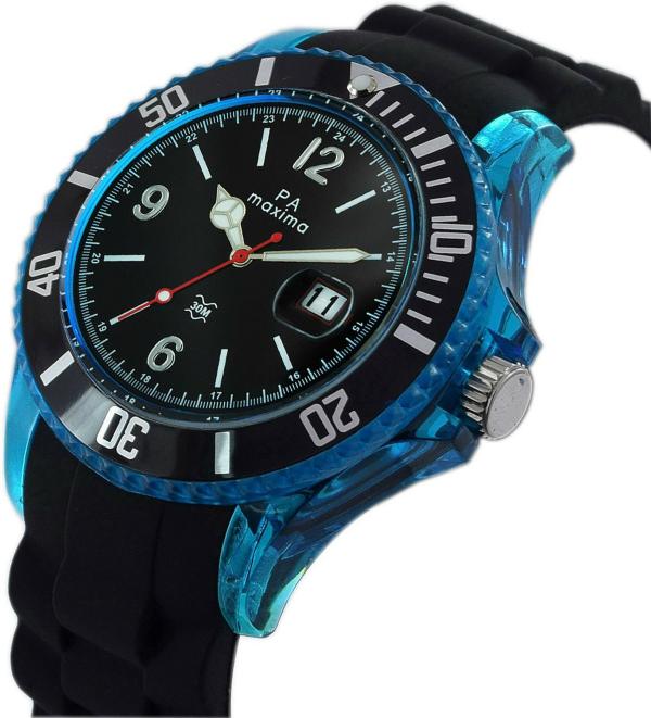 Maxima Analog Blue Dial Black Strap Watch For Men (O-57371PPGN) - JioMart