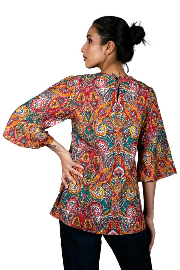 Women Floral Print Multicolor Top - JioMart