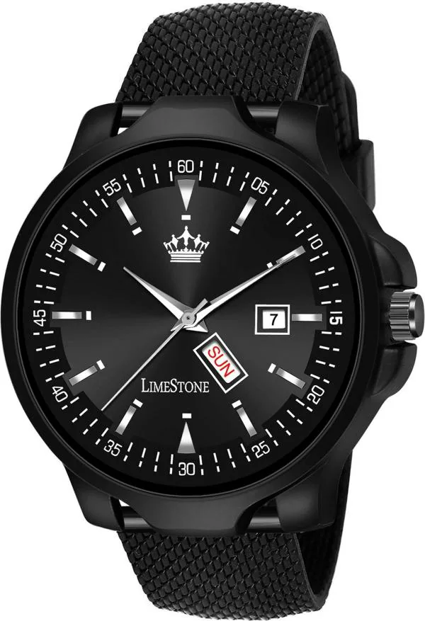 LIMESTONE Analog Black Dial Black Strap Watch For Men (LS2917) - JioMart