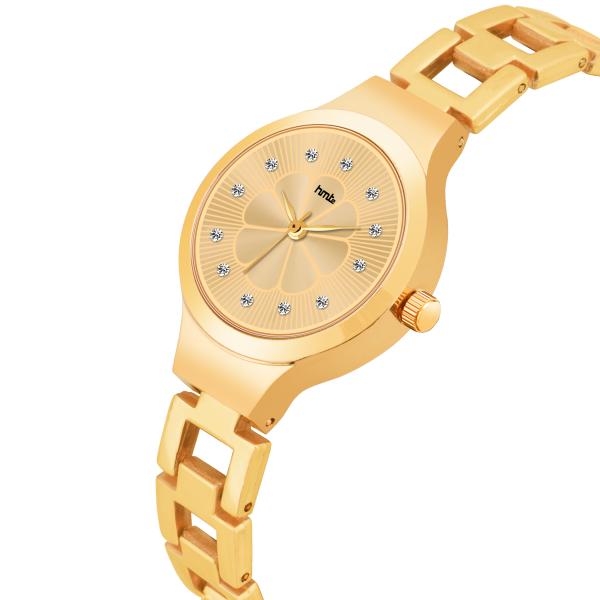 HMTe 201HMGL Golden Analog Watch for Women - JioMart