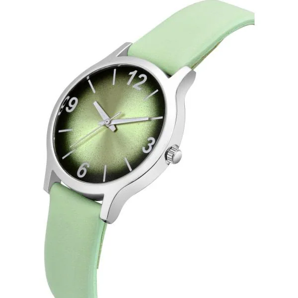 DAINTY Trendy Green Watch Designed Green Mesh Dial Analog Green Dial ...
