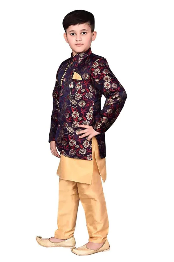 KLAUD ZEE Boys Maroon Kurta And Pyjama Set - JioMart