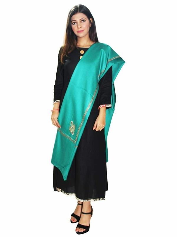 KASHMIRI QUEEN SUIYA GREEN SHAWL - JioMart