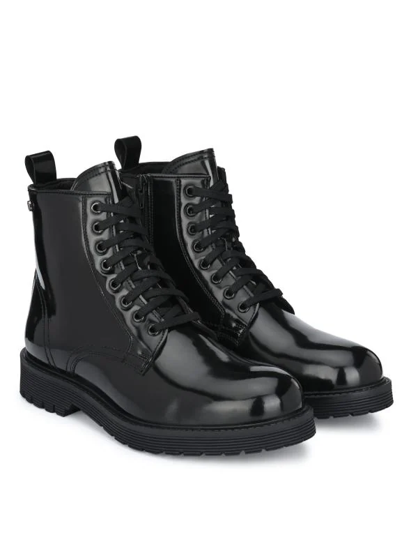 Delize Mens Black Derby Boots - JioMart
