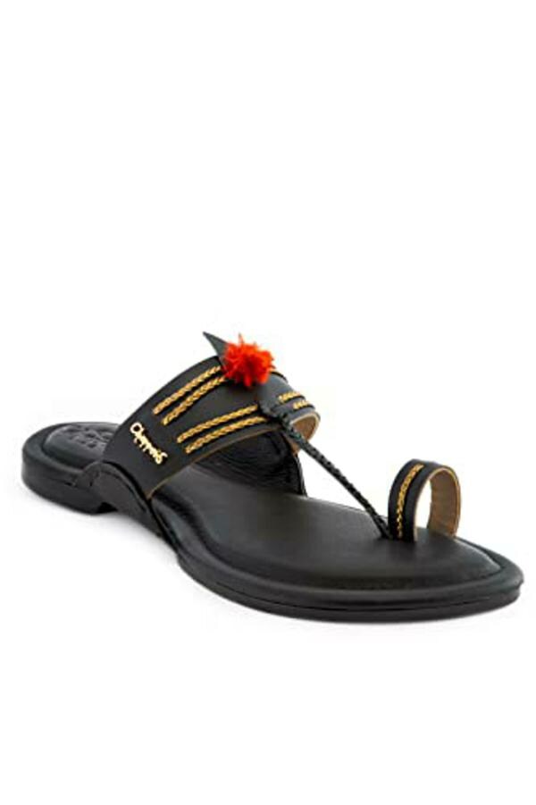 Chappers Men's Leather Zora Kolhapuri Slippers - JioMart