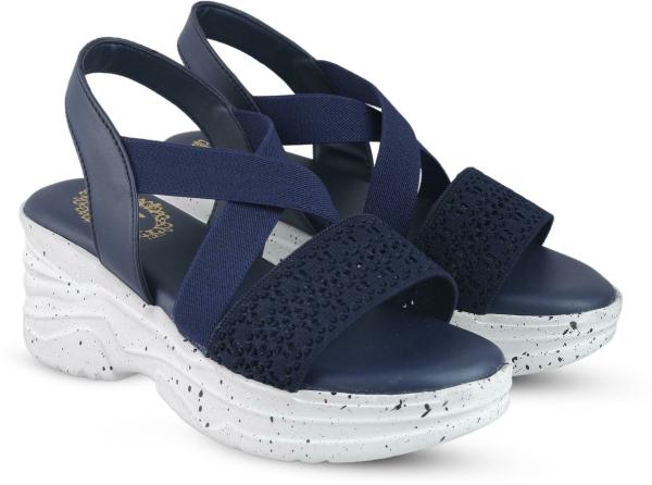 Madam Glorious Women Wedges Blue - JioMart