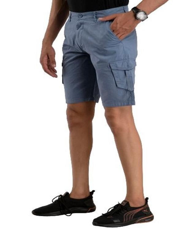 PINK MUSTACHE GREY CARGO 6 POCKET SHORTS - JioMart