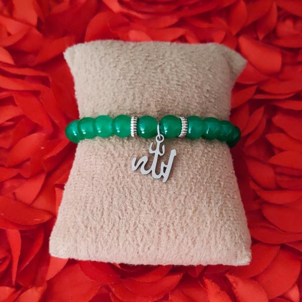 M Men Style 6mm Beads Religious Allah Prayer Elastic Strachable Charm ...