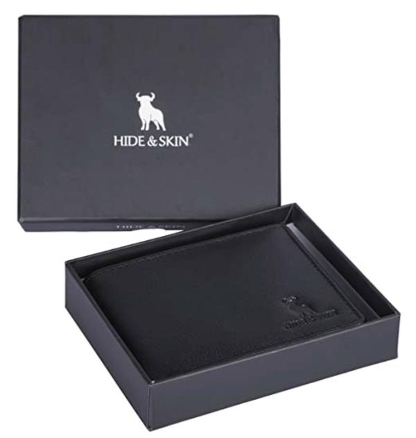 Hide And Skin Black Leather Men's Wallet (HS-07(BROWN)) - JioMart