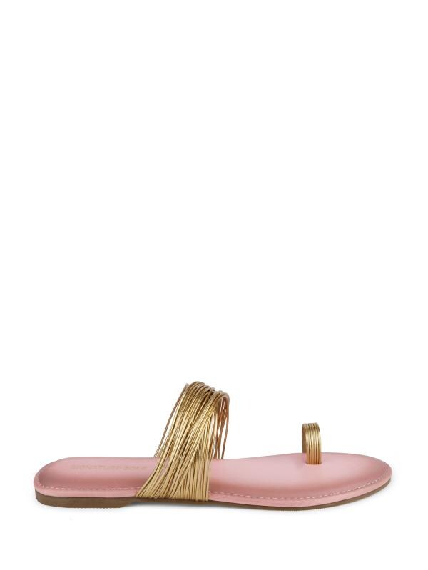 Signature Sole Pastel Pink Ethnic Flats - JioMart