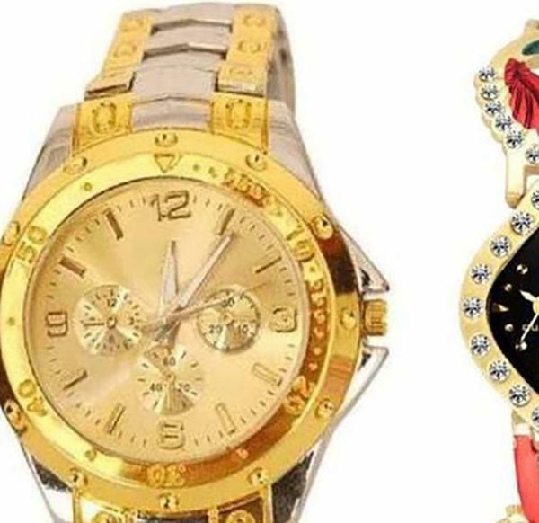 Watchstar Analog Multi-color Dial Multi-color Strap Watch For Couple ...