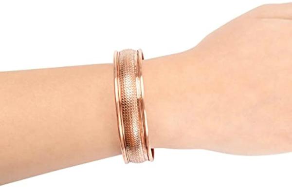 Rudra Centre Copper Kada in Dotted Pattern - JioMart