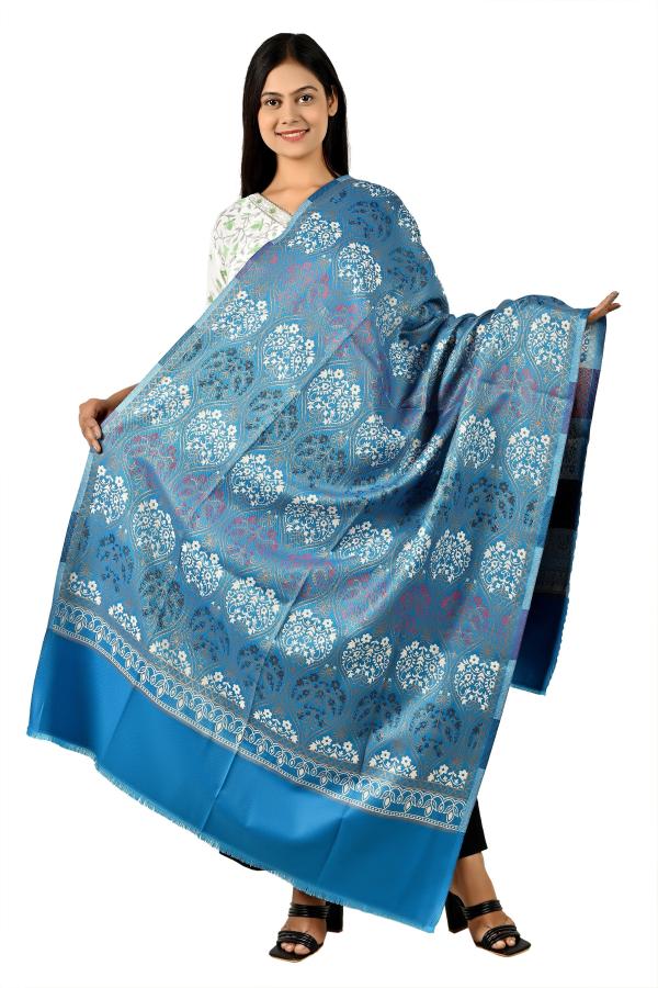 FusFus Women Blue Paisley Wool Shawl - Free Size - JioMart