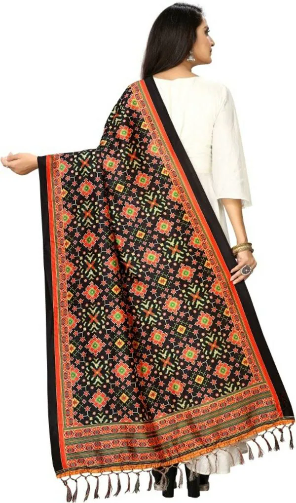 MClothings Women Multicolor Floral Art Silk Dupatta - JioMart
