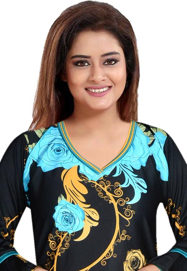 Pursa Multicolor Sarina Printed Nighty, L (Pack of 1) - JioMart