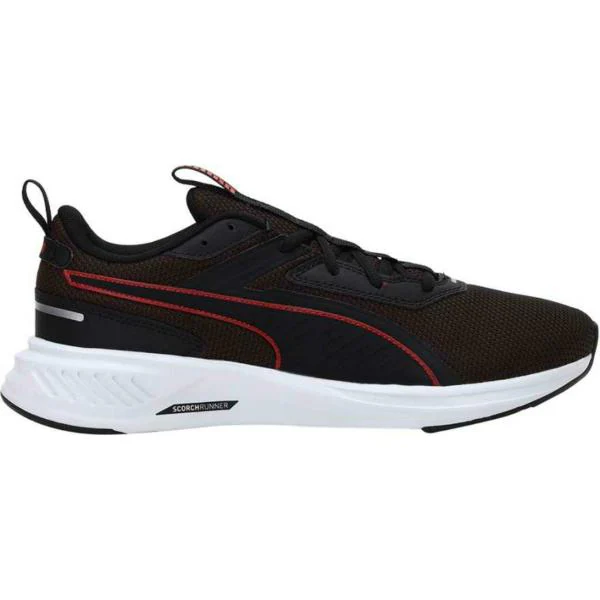Puma Men's Scorch Runner Sports Running Shoes- Black/High Risk Red ...